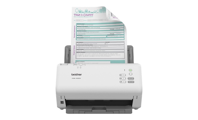 Brother ADS 4300N document scanner desktop USB 3.0 LAN