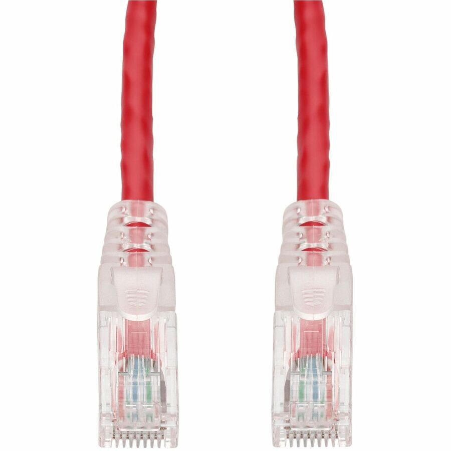 Proline 100ft Red CAT 6 PVC Ethernet Cable Snagless Easy Clear Boot TAA ...