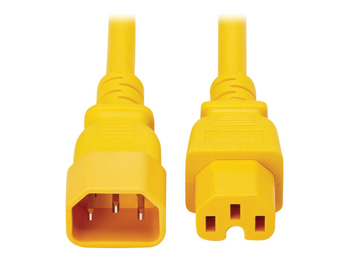 Eaton Tripp Lite Series Power Cord C14 to C15 - Heavy-Duty, 15A, 250V, 14 AWG, 10 ft. (3.1 m ...