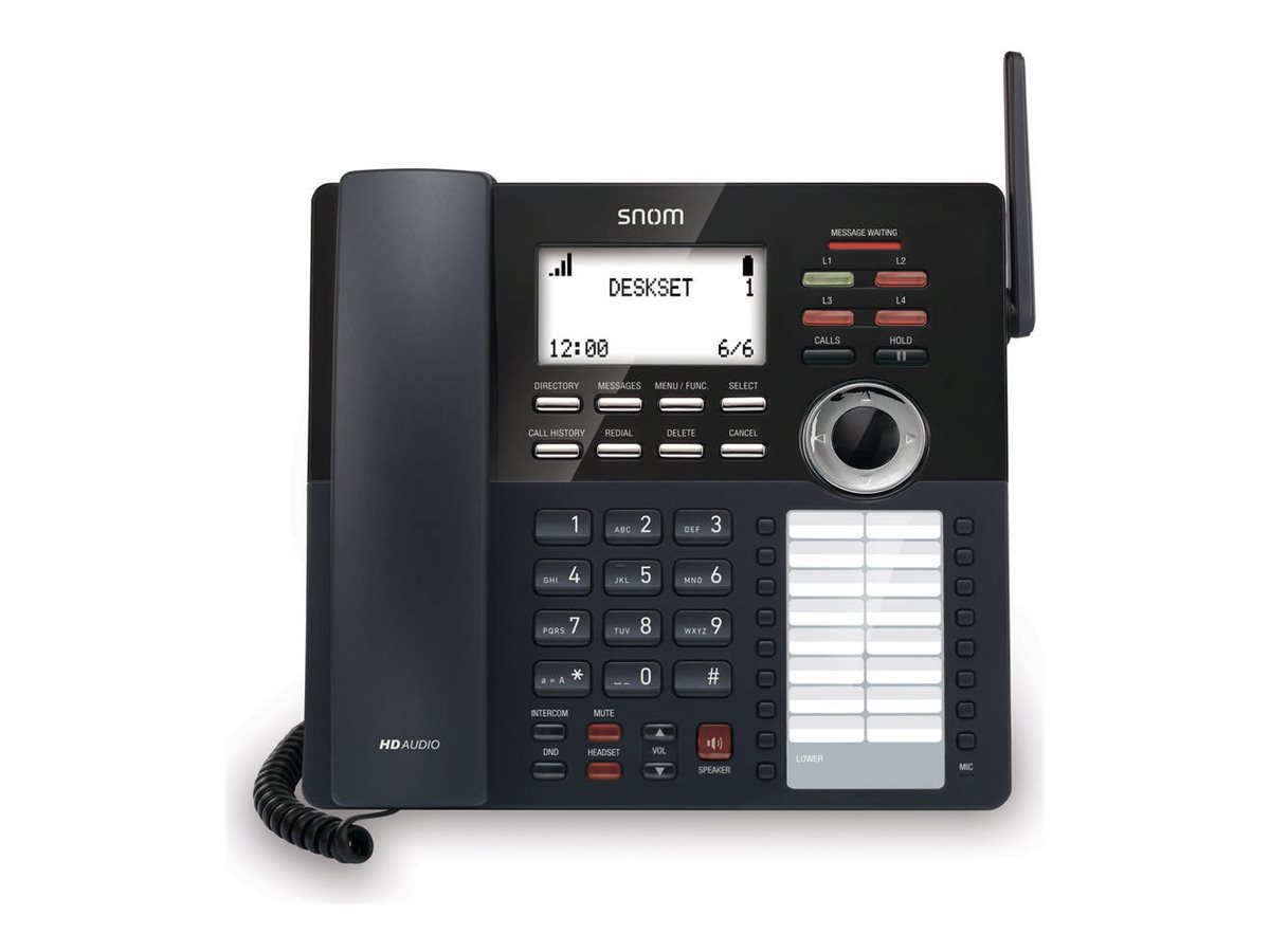 snom M18 KLE - cordless extension phone with caller ID - 3-way call ...