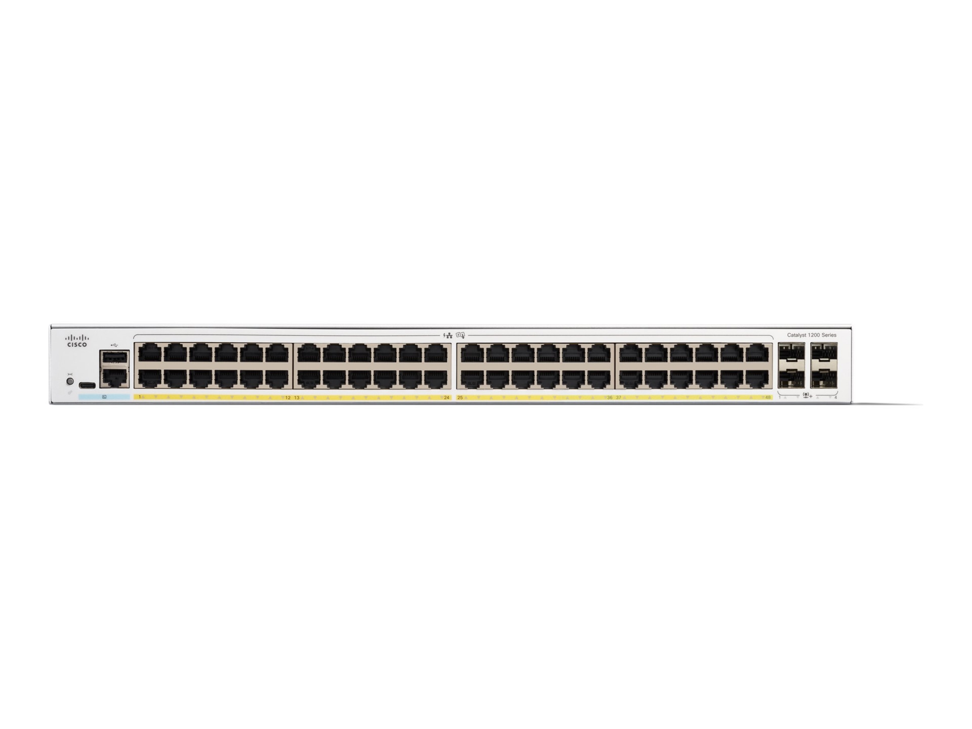 Cisco Catalyst 1200-48P-4G - switch - 48 ports - smart - rack-mountable ...