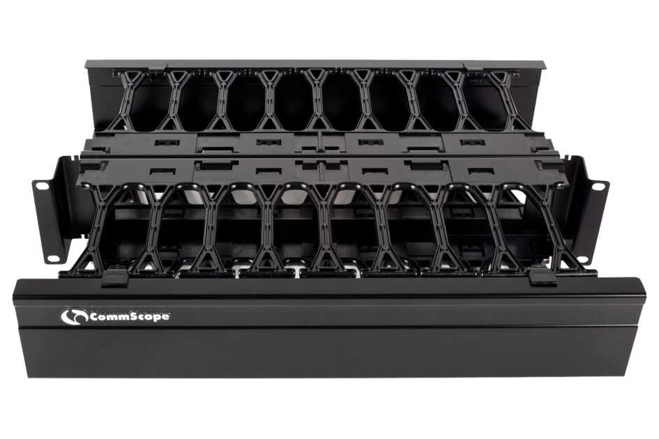 CommScope 2U 19" Rack Mountable Horizontal Cable Management Trough Kit ...