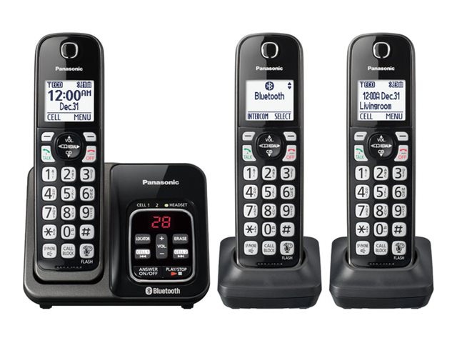 Panasonic Link2Cell KX-TGD663 - cordless phone - answering system ...