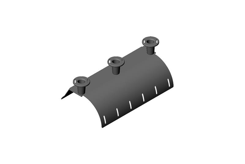 CPI 12" Tool-less Cross Member Radius Drop Cable Runway - Gray - 14304 ...