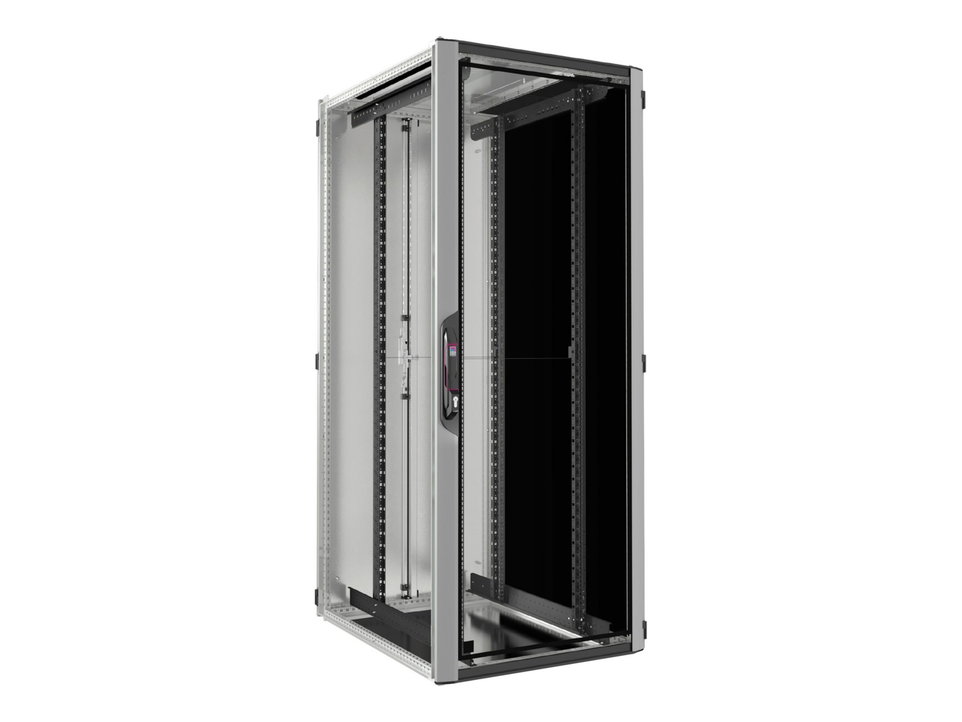 Rittal VX IT - rack - with glazed door, with 482.6 mm (19") mounting ...