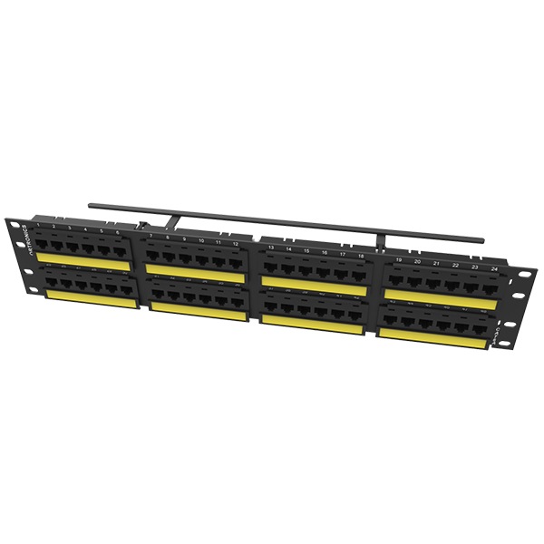 Legrand TechChoice 48-Port 2U CAT6A Flat Patch Panel - Black - SP6AU48 ...