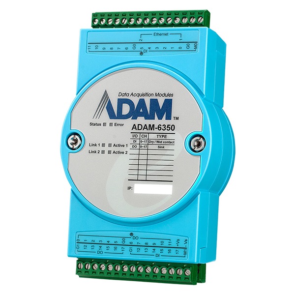 IMC Advantech IoT Modbus/OPC UA Ethernet Remote I/O Module - ADAM-6350 ...