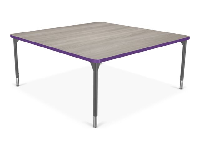 MooreCo Hierarchy Activity - table - square with rounded sides - gray ...
