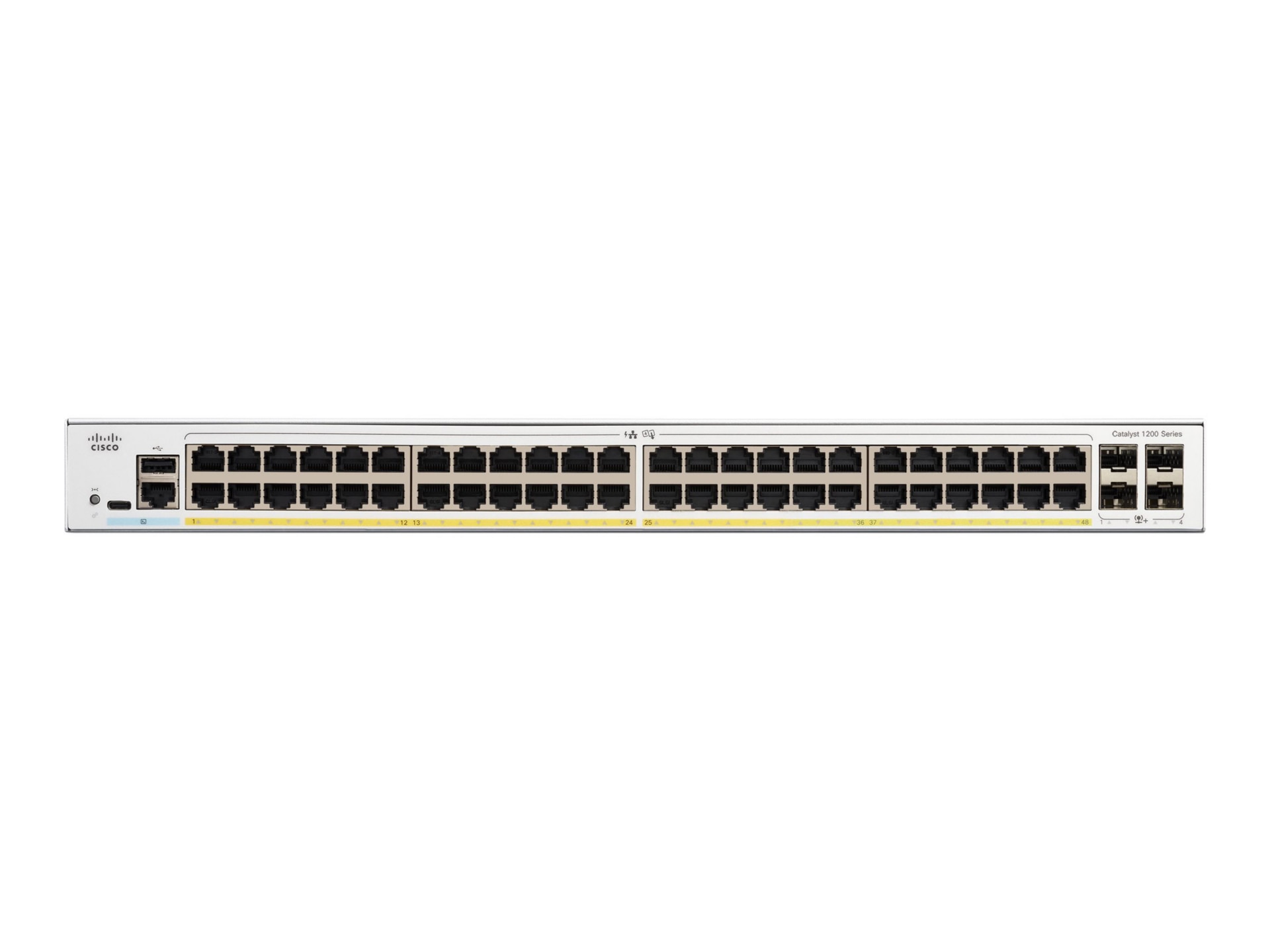 Cisco Catalyst 1200-48P-4X - switch - 48 ports - smart - rack-mountable ...