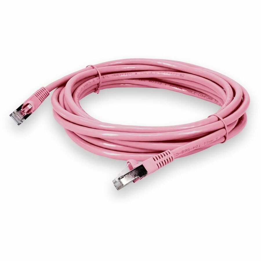 Proline 15ft Pink CAT 6 Shielded PVC Ethernet Cable Snagless Easy Clear ...