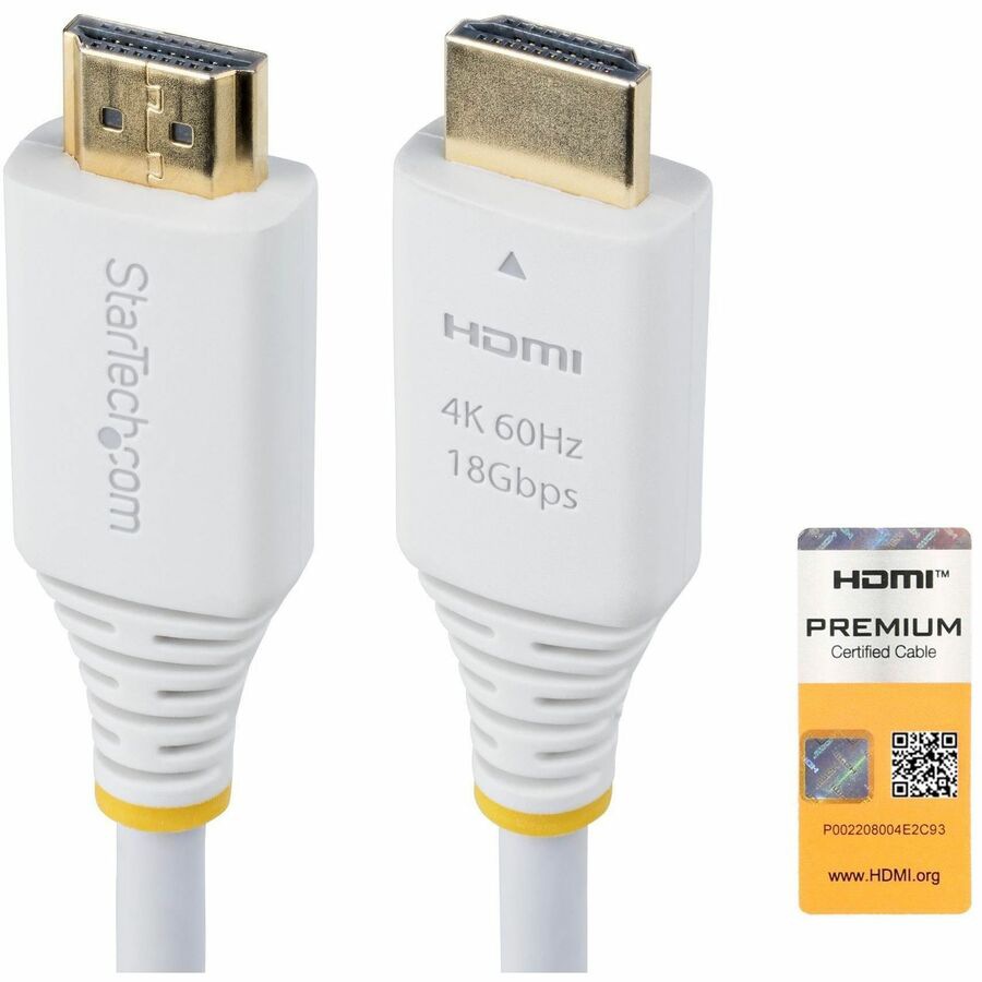 StarTech.com 6ft (1.8m) Premium Certified High Speed HDMI Cable, 4K 60Hz/1440p 144Hz, 18Gbps ...