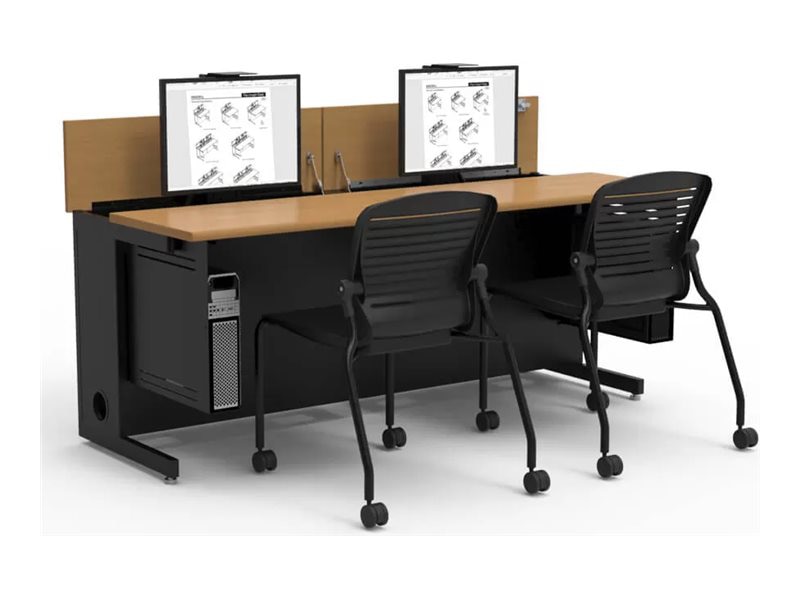 Spectrum Flex Insight Desk - workstation - rectangular - fusion maple ...