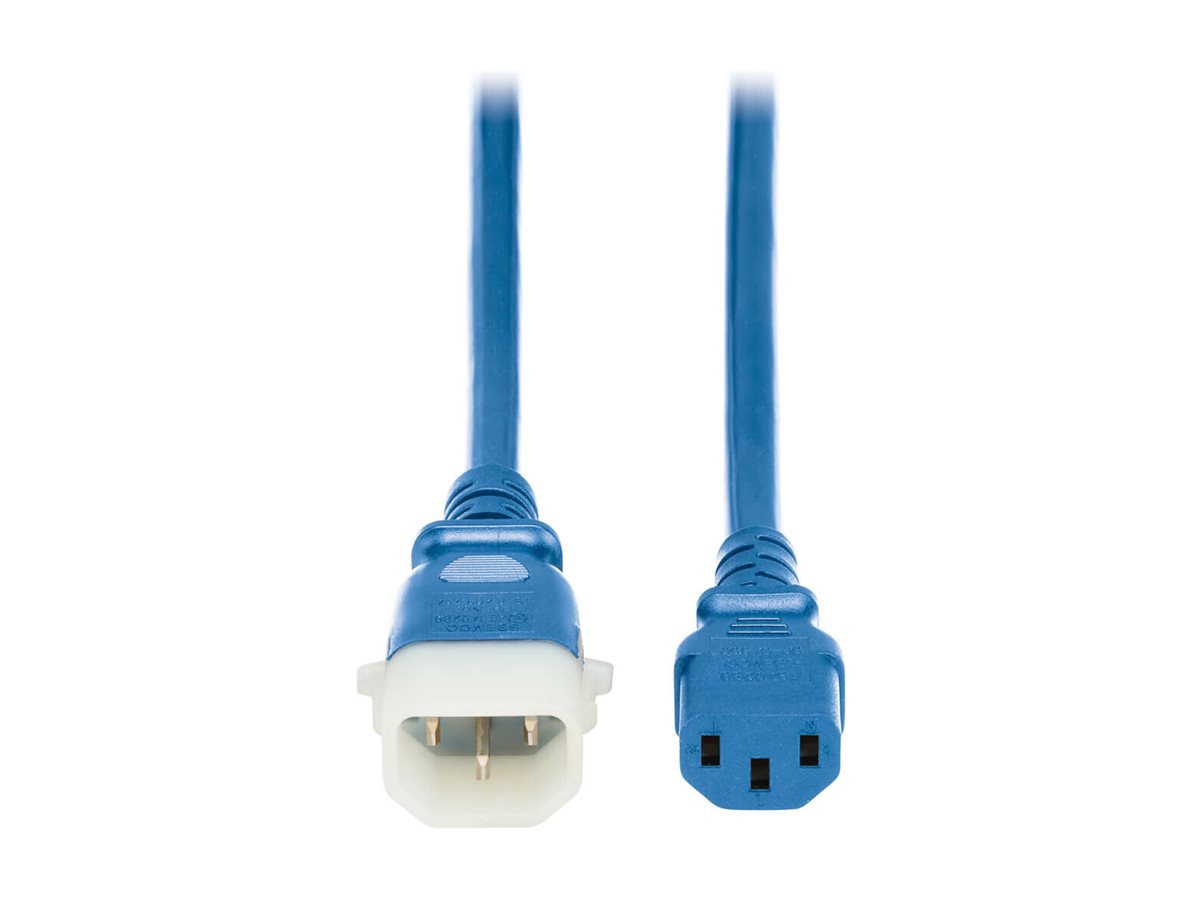 Eaton Tripp Lite series PDU Power Cords C13 to P-Lock C14 Heavy-Duty 15A 250V 14 AWG 6ft Blue 6 ...