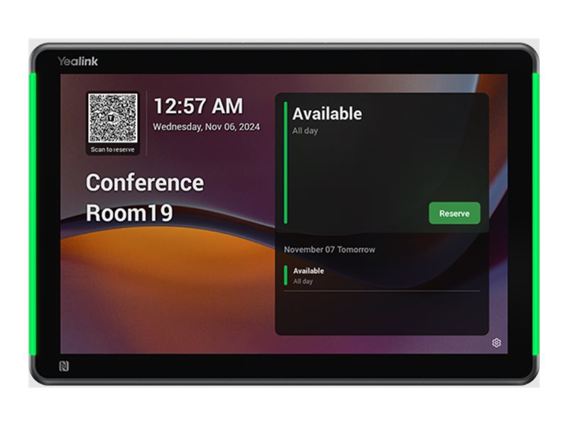 Yealink RoomPanel Plus E2 - meeting room availability monitor - 802.11a ...