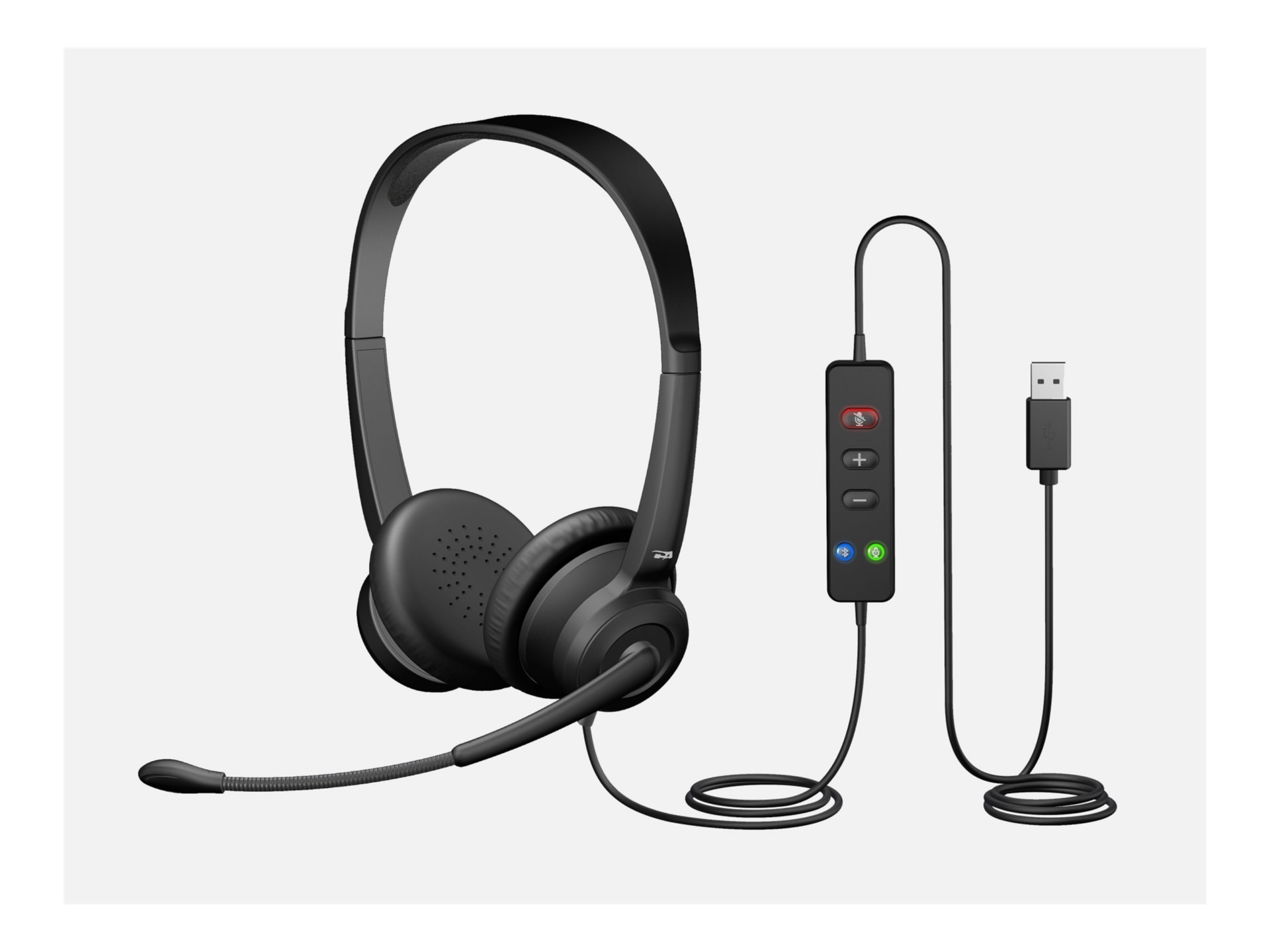 Cyber Acoustics AC 204TR - headset - USB-A - AC-204TR - Wired Headsets - CDW.com