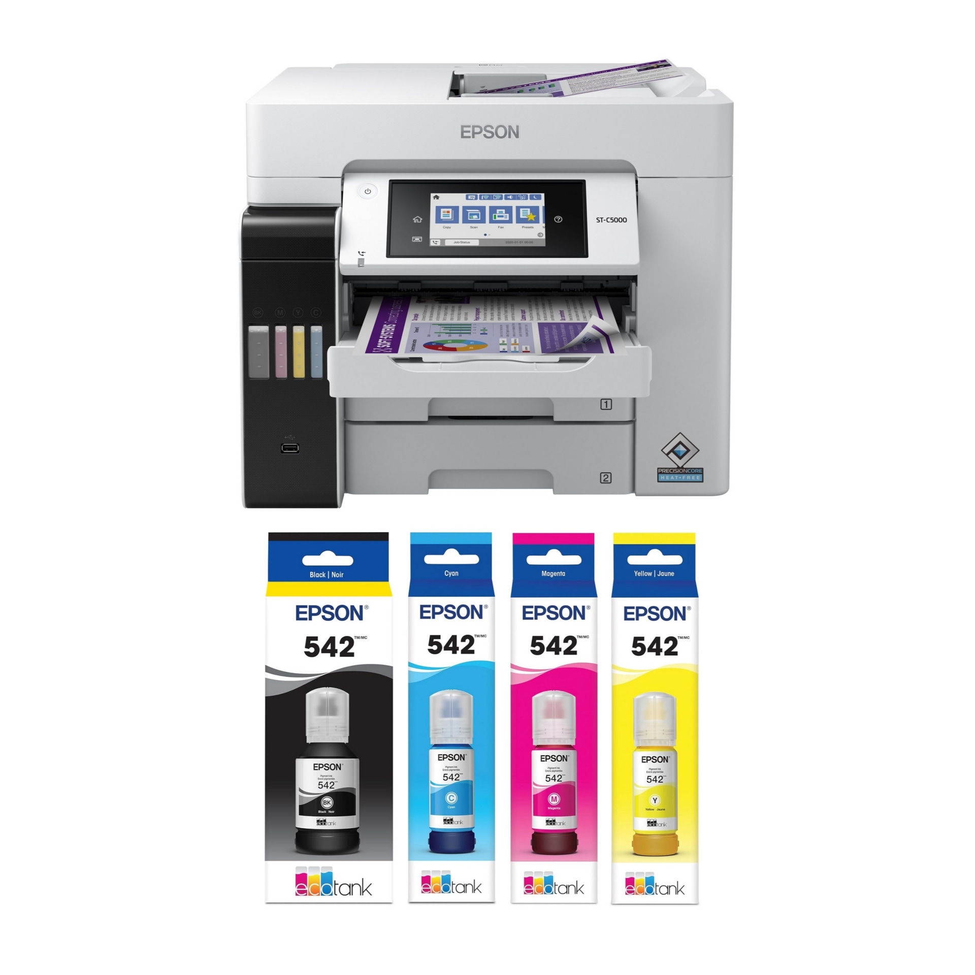 EPSON ST-C5000 INKJET BUN W/3YR PLAN - EPSC5000HWS3YR - All-in-One ...