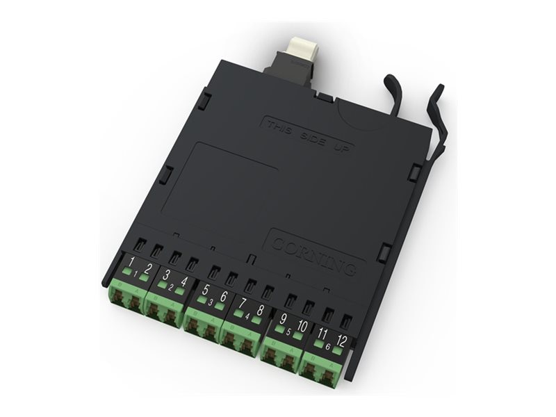 Corning EDGE fiber optic cassette - ultra low loss, 12 F, shuttered LC ...